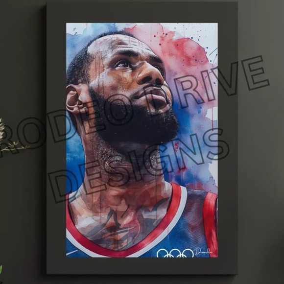 Rodeo Drive Designs | Art | Lebron James Usa Olympics Poster 1x17 ...